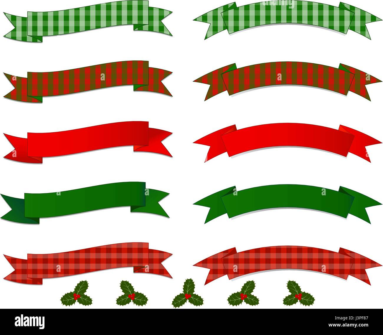 Christmas Banner Collection-Set of simple Christmas Banners in red and ...