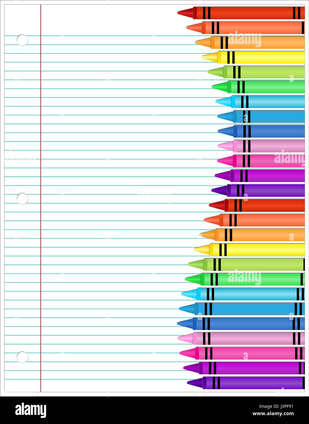 Crayons on Paper Stock Vector Image & Art - Alamy