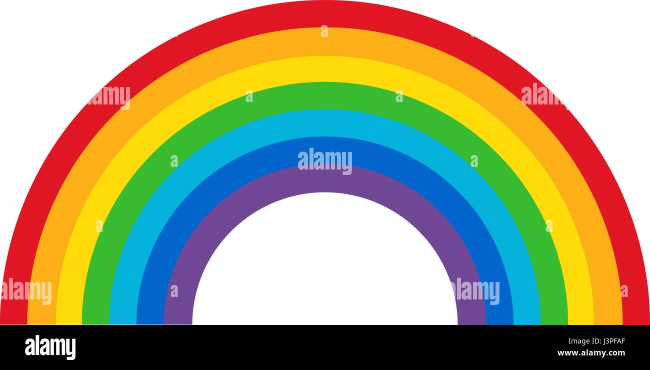Classic Rainbow-Classic Rainbow made from basic spectrum colors Stock ...