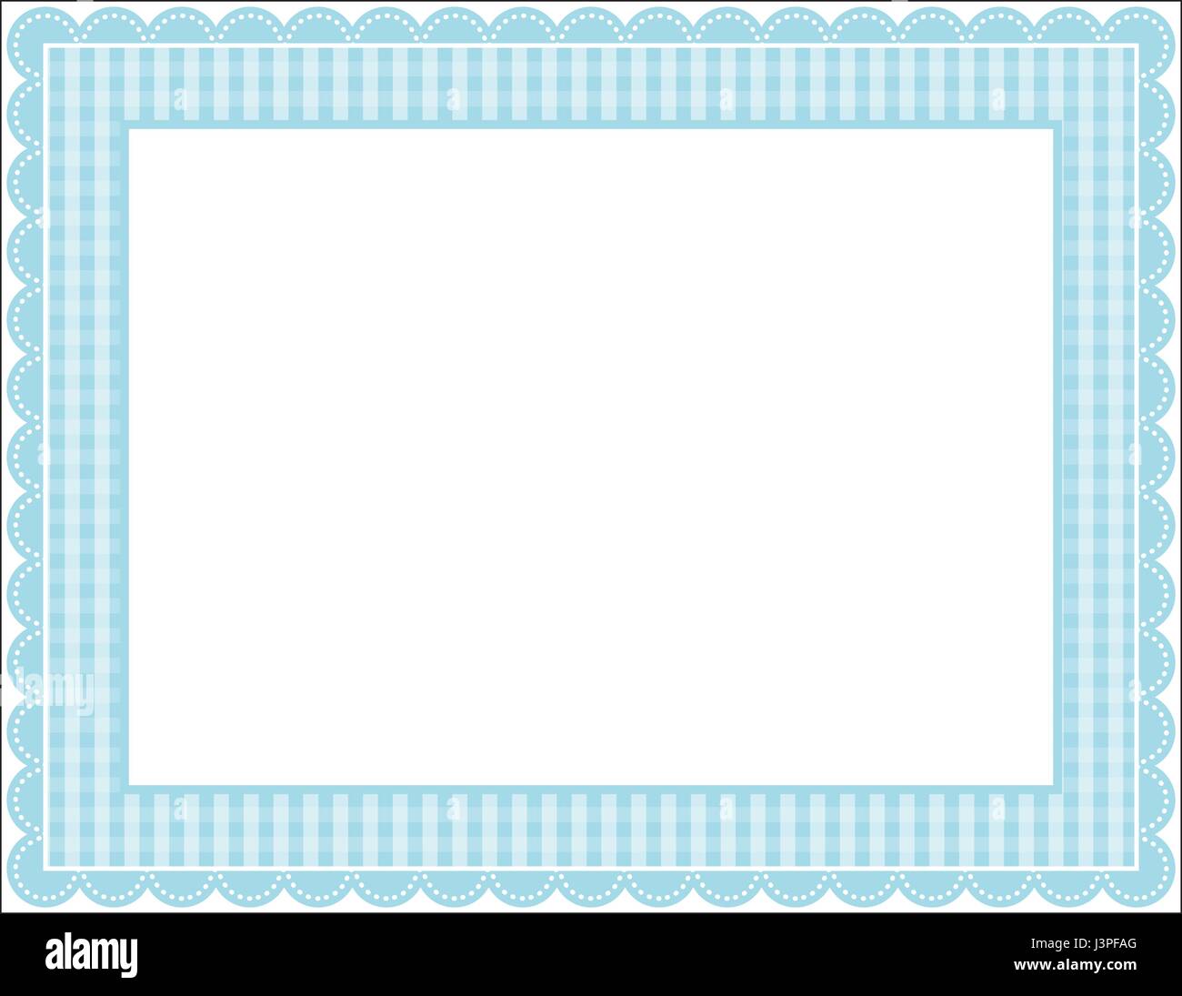 Gingham patterned frame with scalloped border Stock Vector Image & Art ...