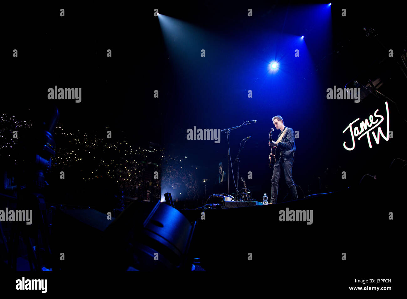 The british singer-songwriter James TW pictured on stage as he performs ...