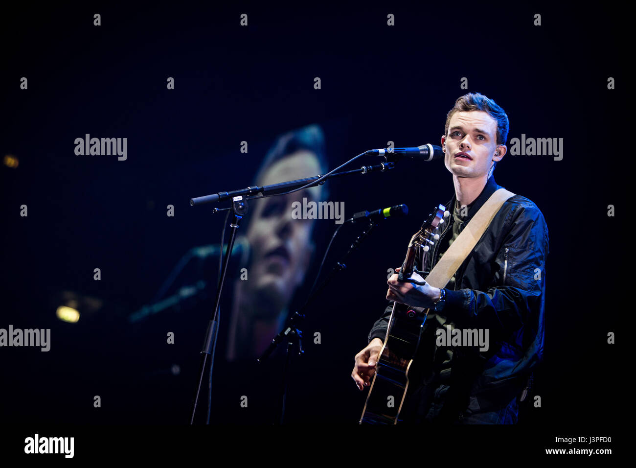 The british singer-songwriter James TW pictured on stage as he performs ...