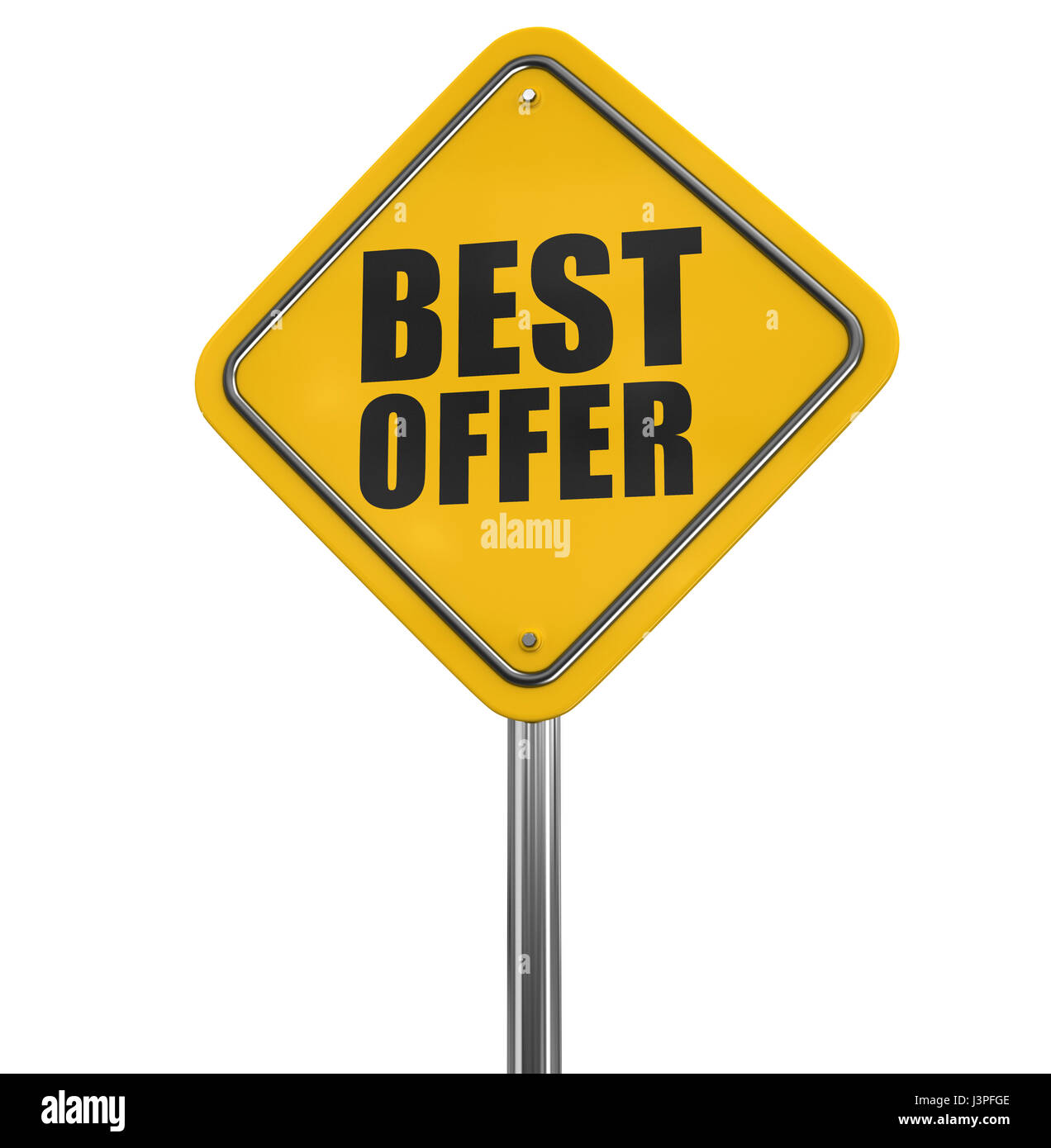 Best offer road sign. Image with clipping path Stock Photo - Alamy