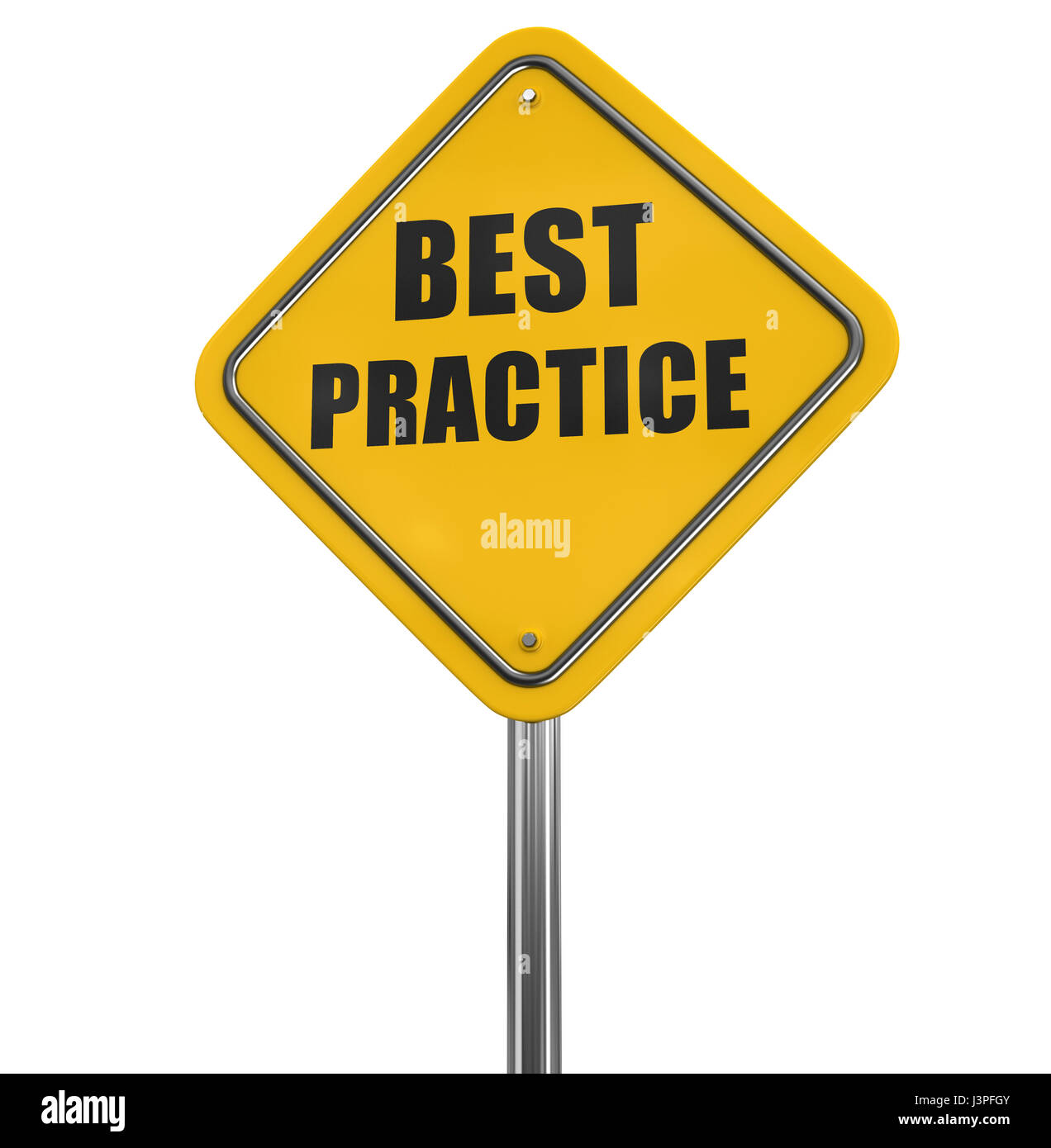 Best Practice road sign. Image with clipping path Stock Photo - Alamy