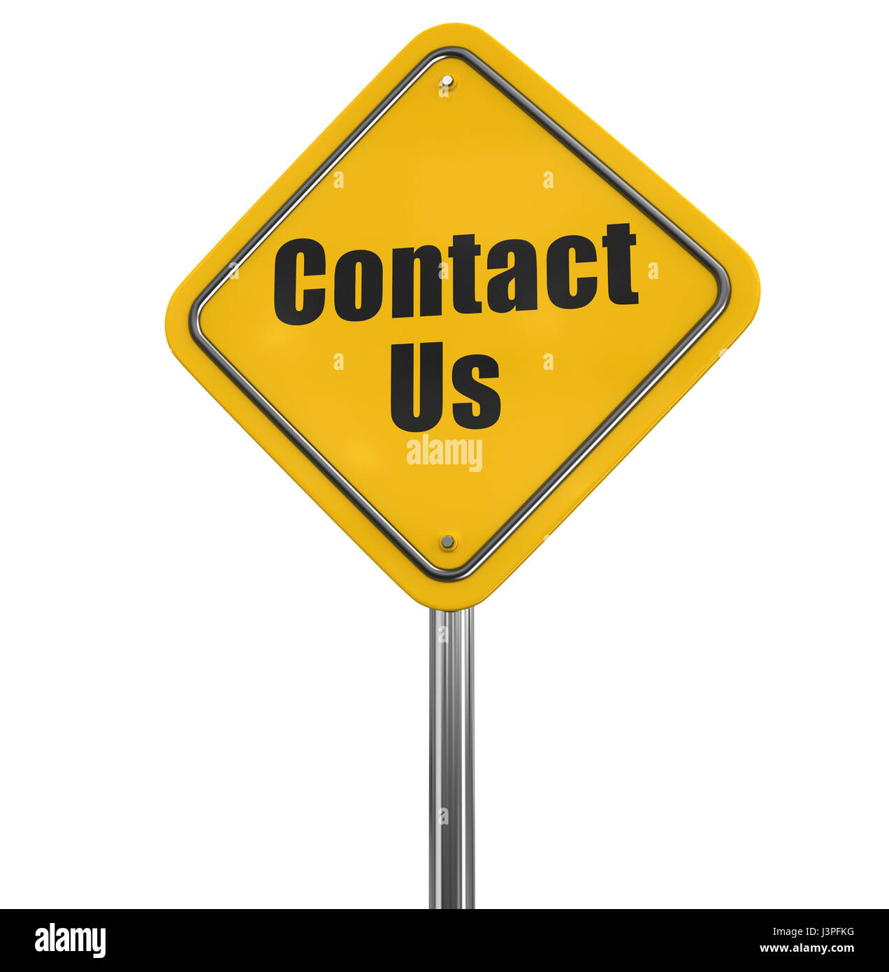 Contact Us road sign. Image with clipping path Stock Photo - Alamy