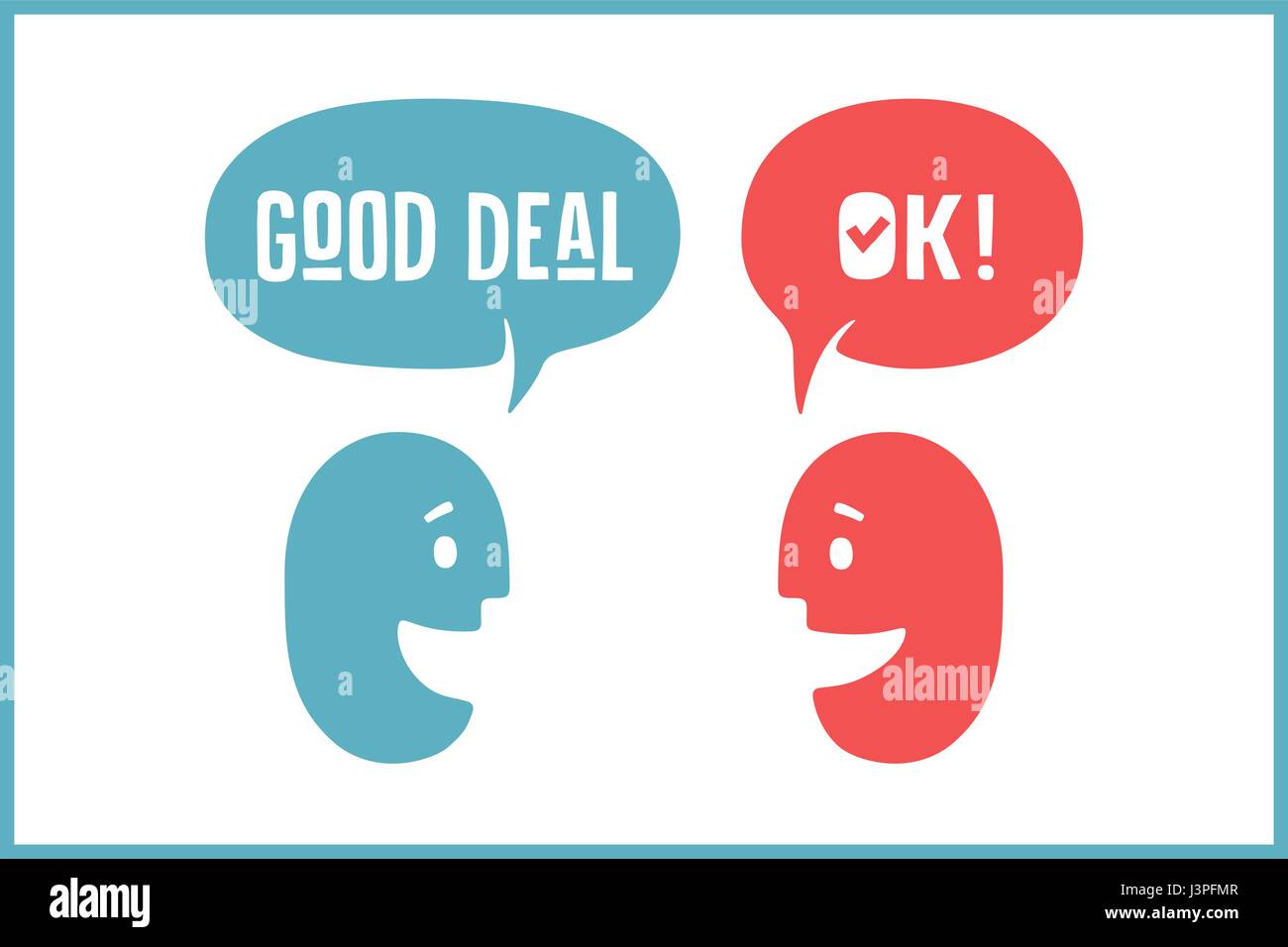 Two people with different shapes cloud talk for discount themes. Word ...