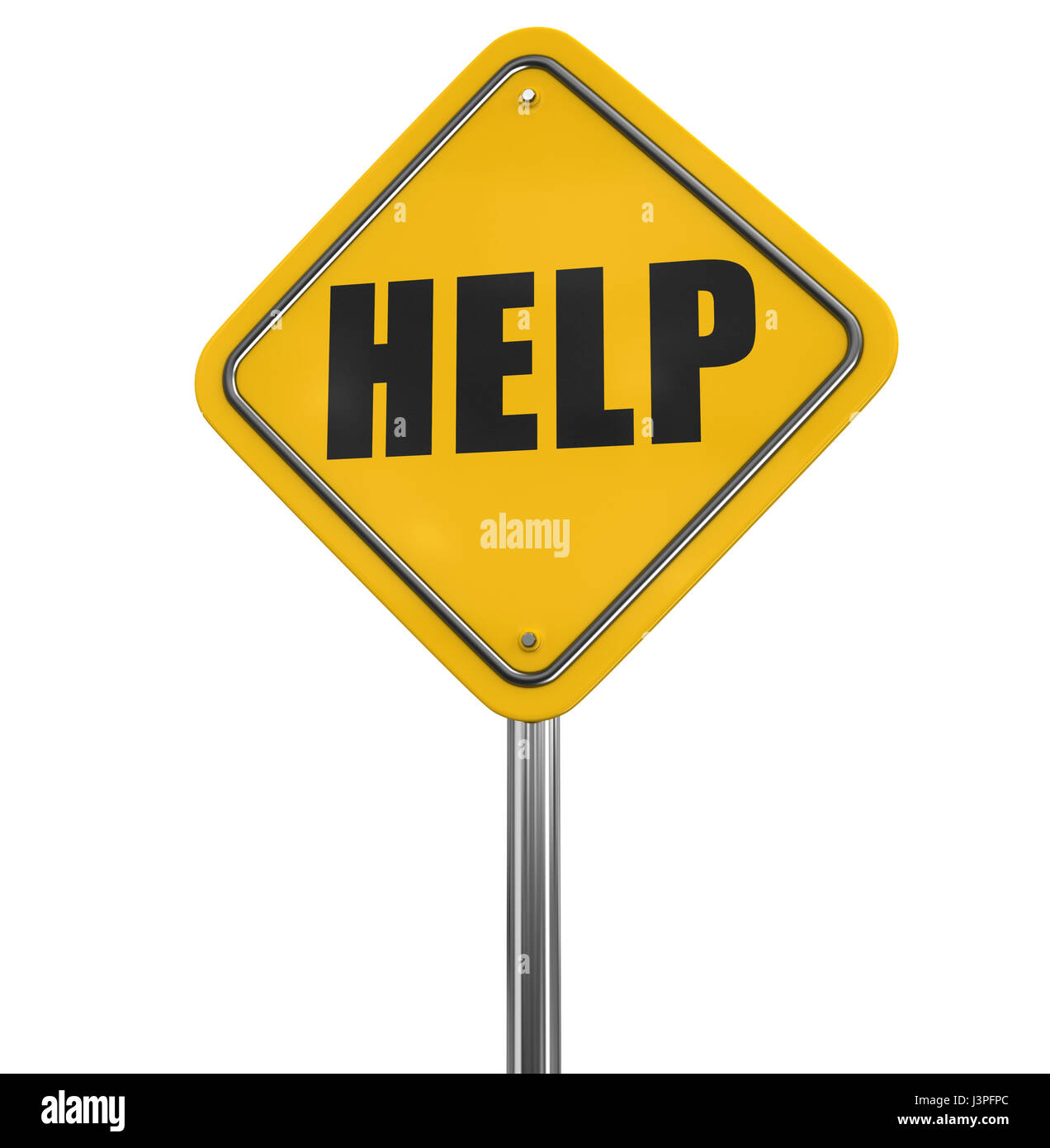 Help road sign. Image with clipping path Stock Photo - Alamy