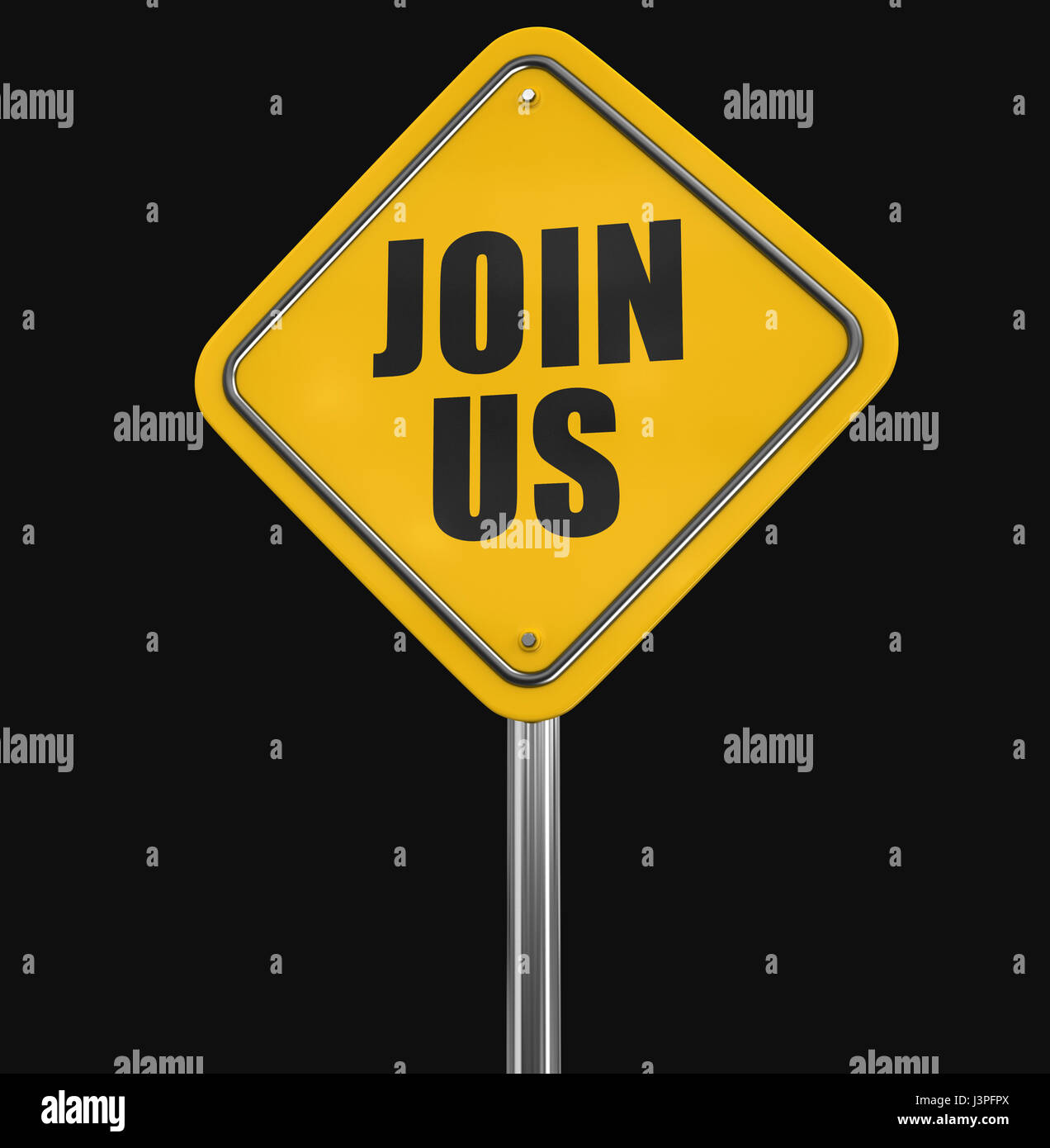 Join us road sign. Image with clipping path Stock Photo - Alamy