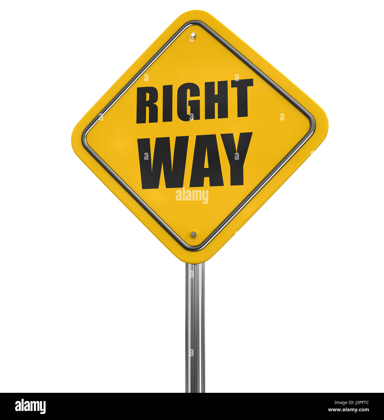 Right way road sign. Image with clipping path Stock Photo - Alamy