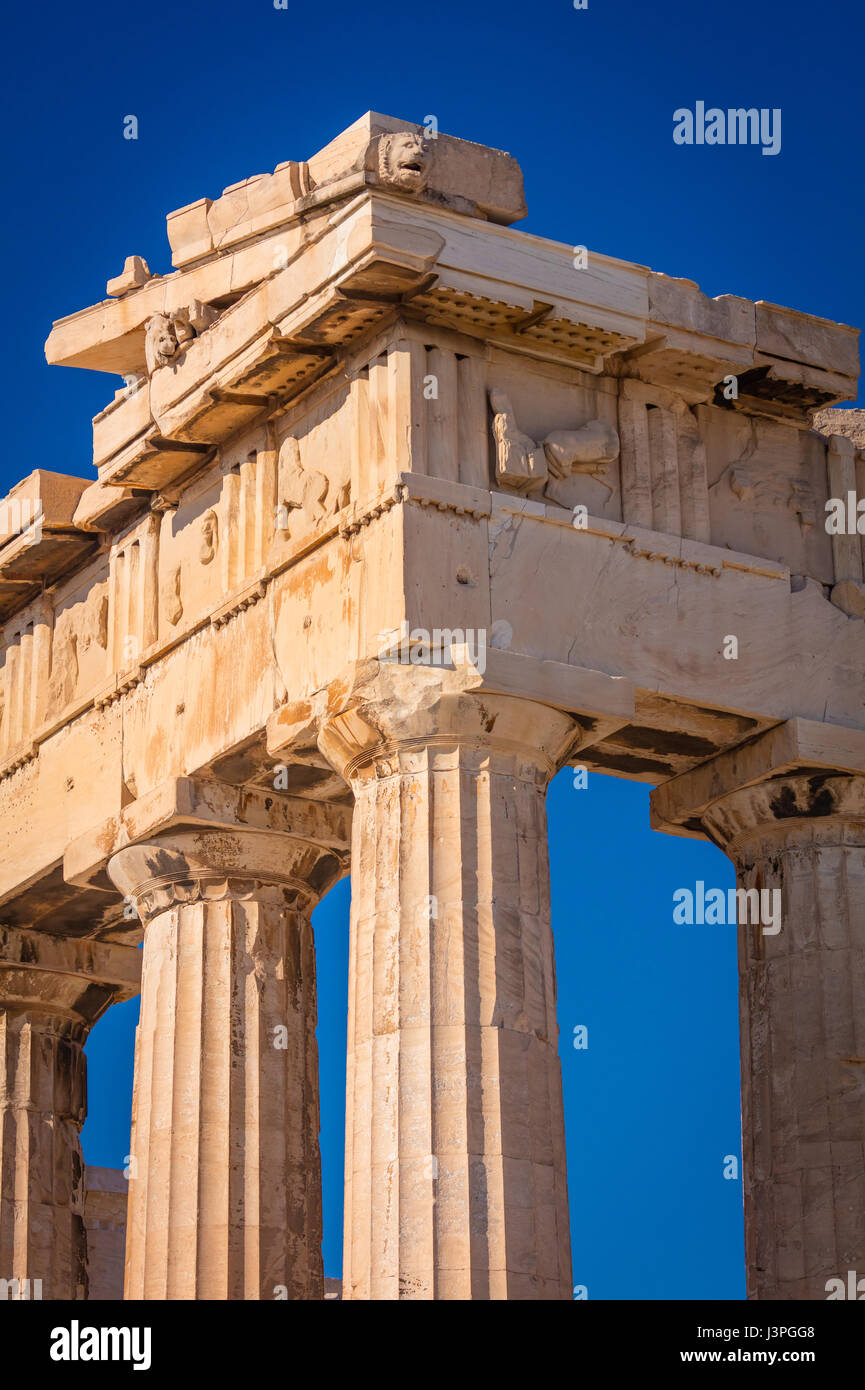 The Parthenon is a former temple on the Athenian Acropolis, Greece, dedicated to the goddess ...