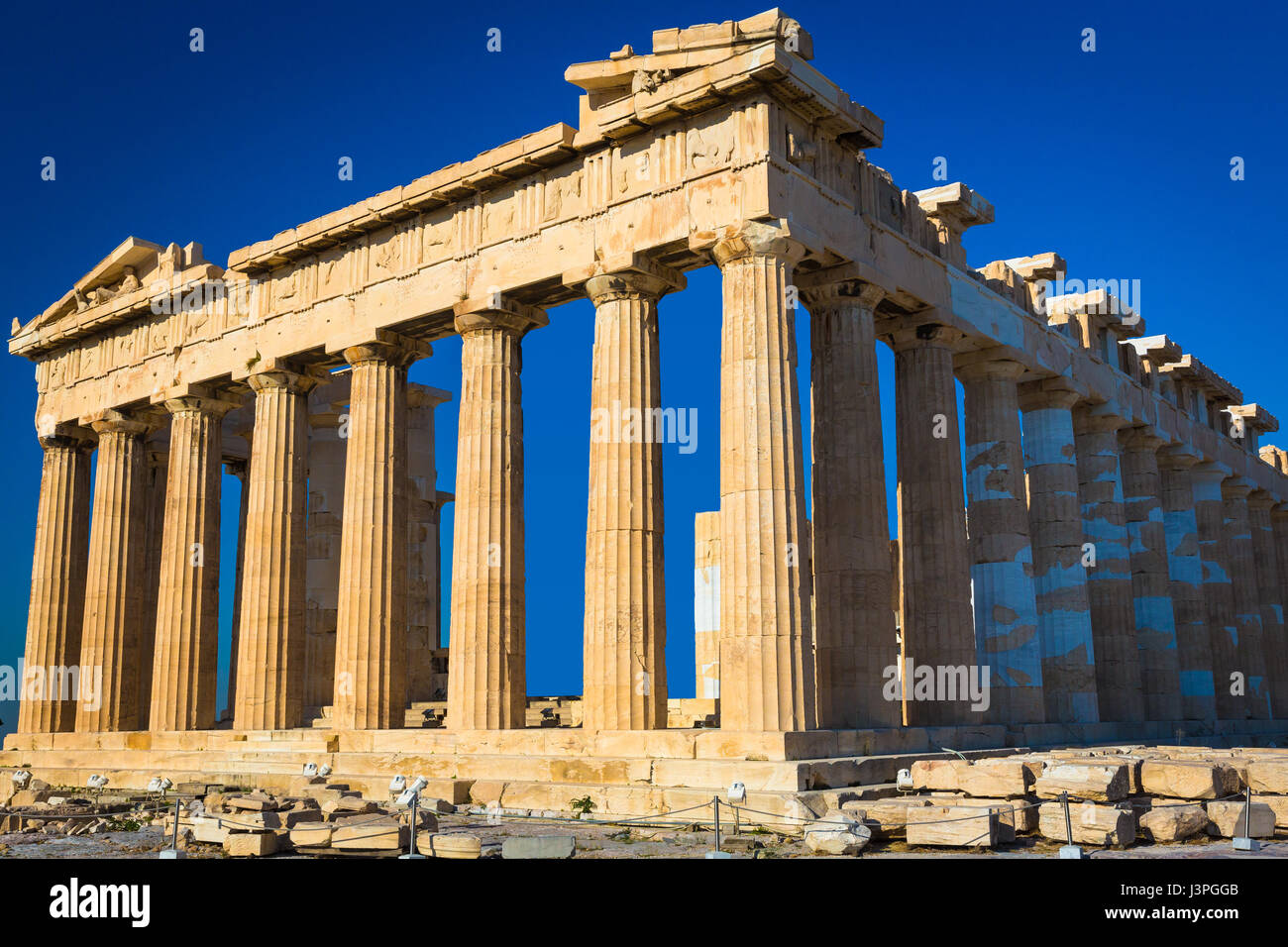 The Parthenon is a former temple on the Athenian Acropolis, Greece, dedicated to the goddess ...