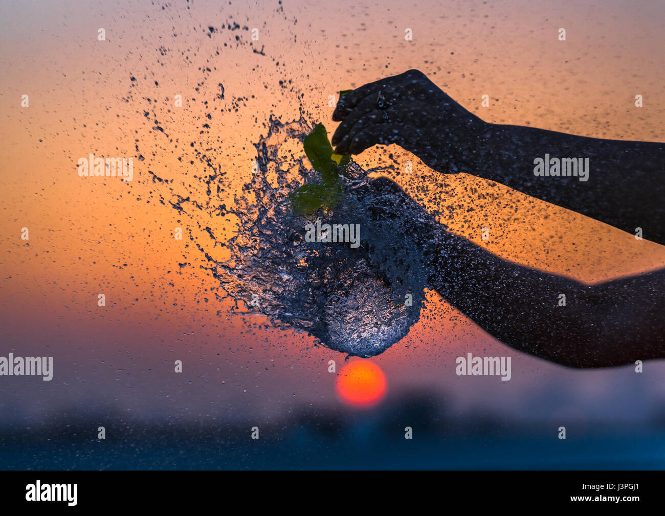 Water Balloon Bursting Stock Photo - Alamy
