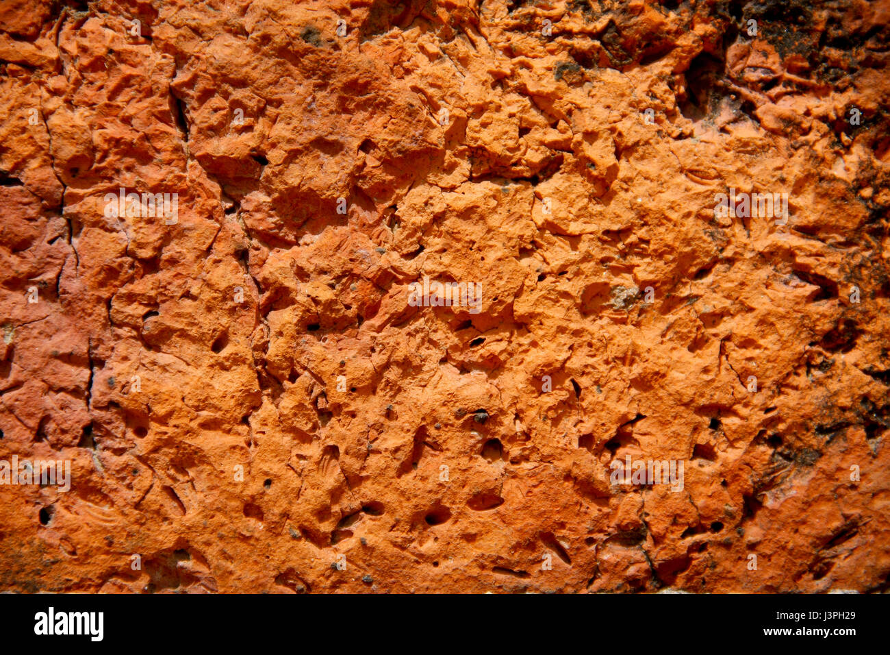 texture of red old clay block was rough Stock Photo - Alamy