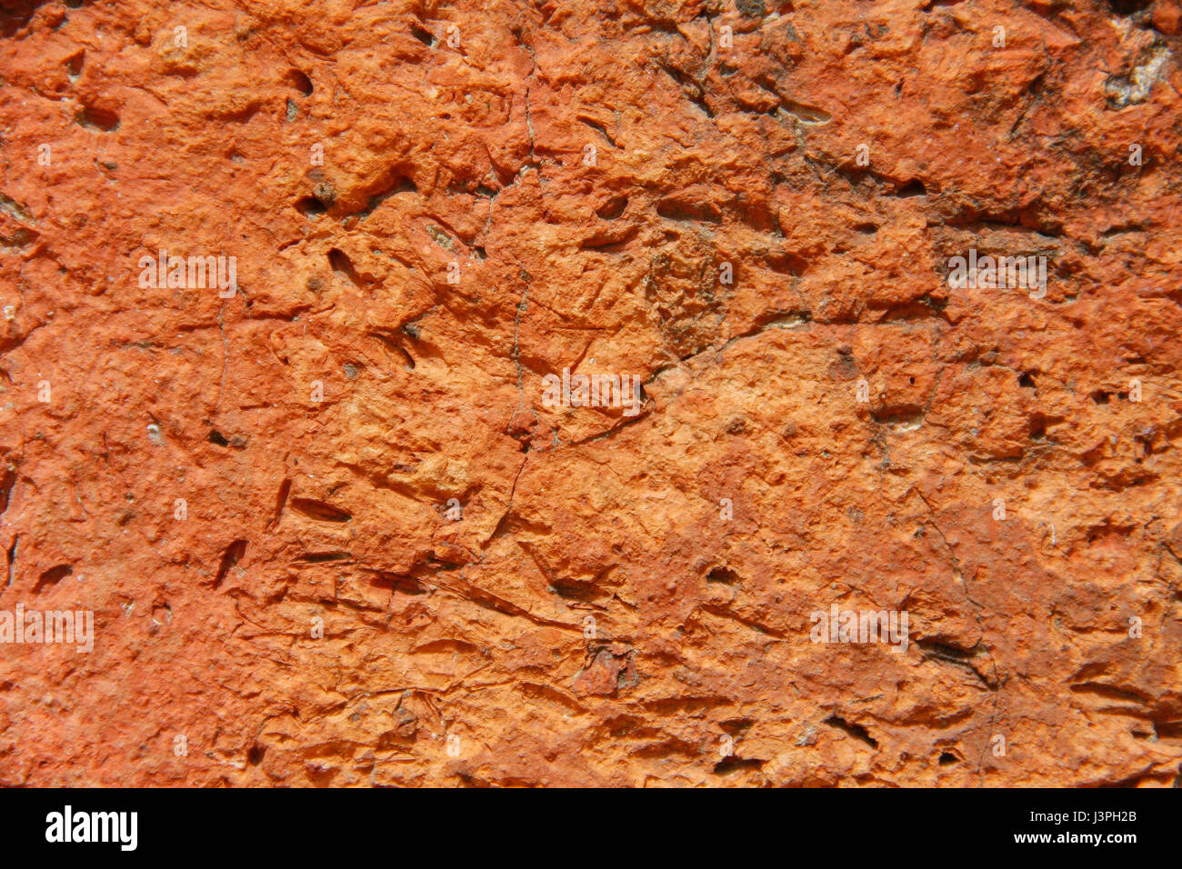 texture of red old clay block was rough Stock Photo - Alamy