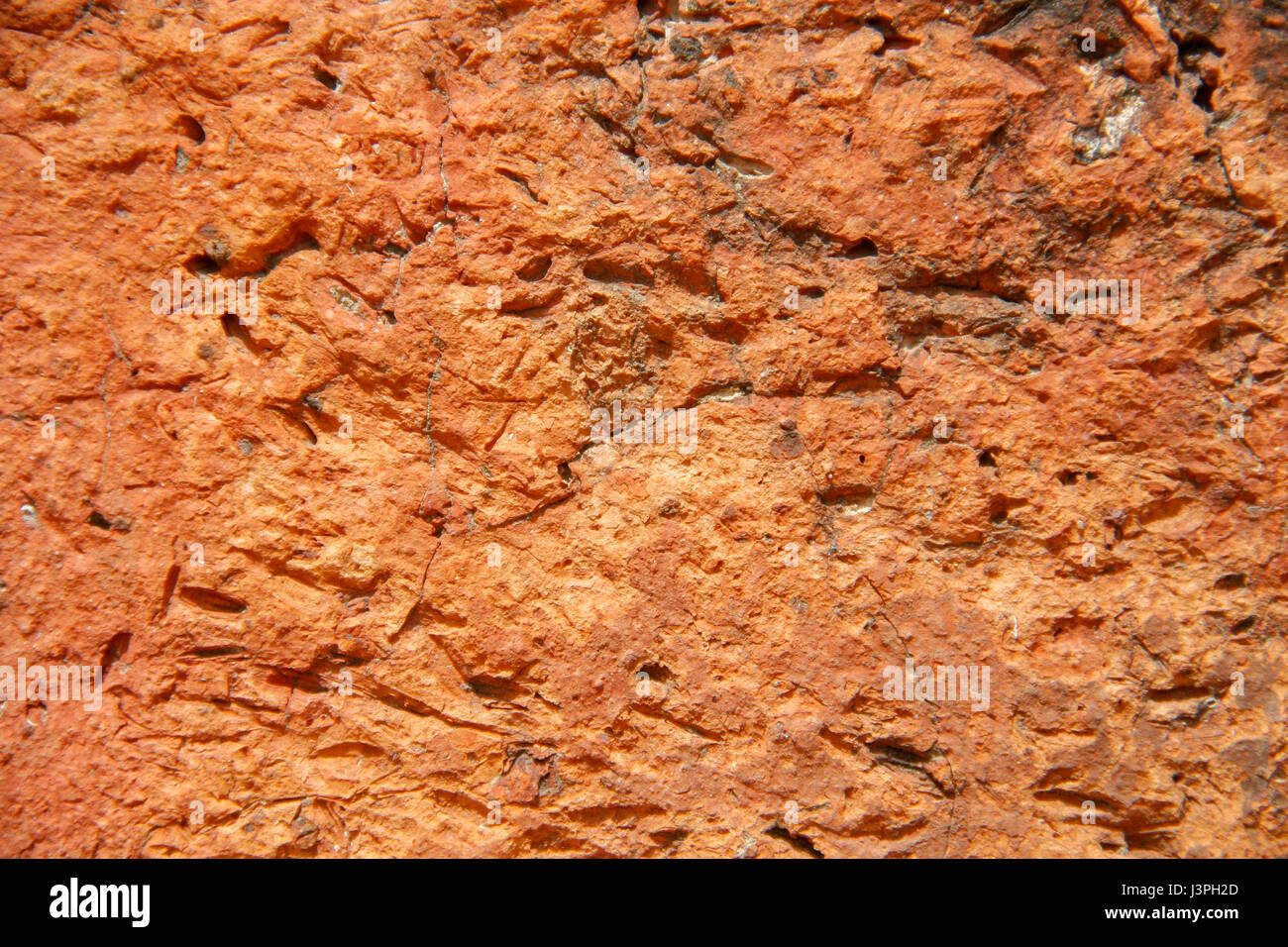 texture of red old clay block was rough Stock Photo - Alamy