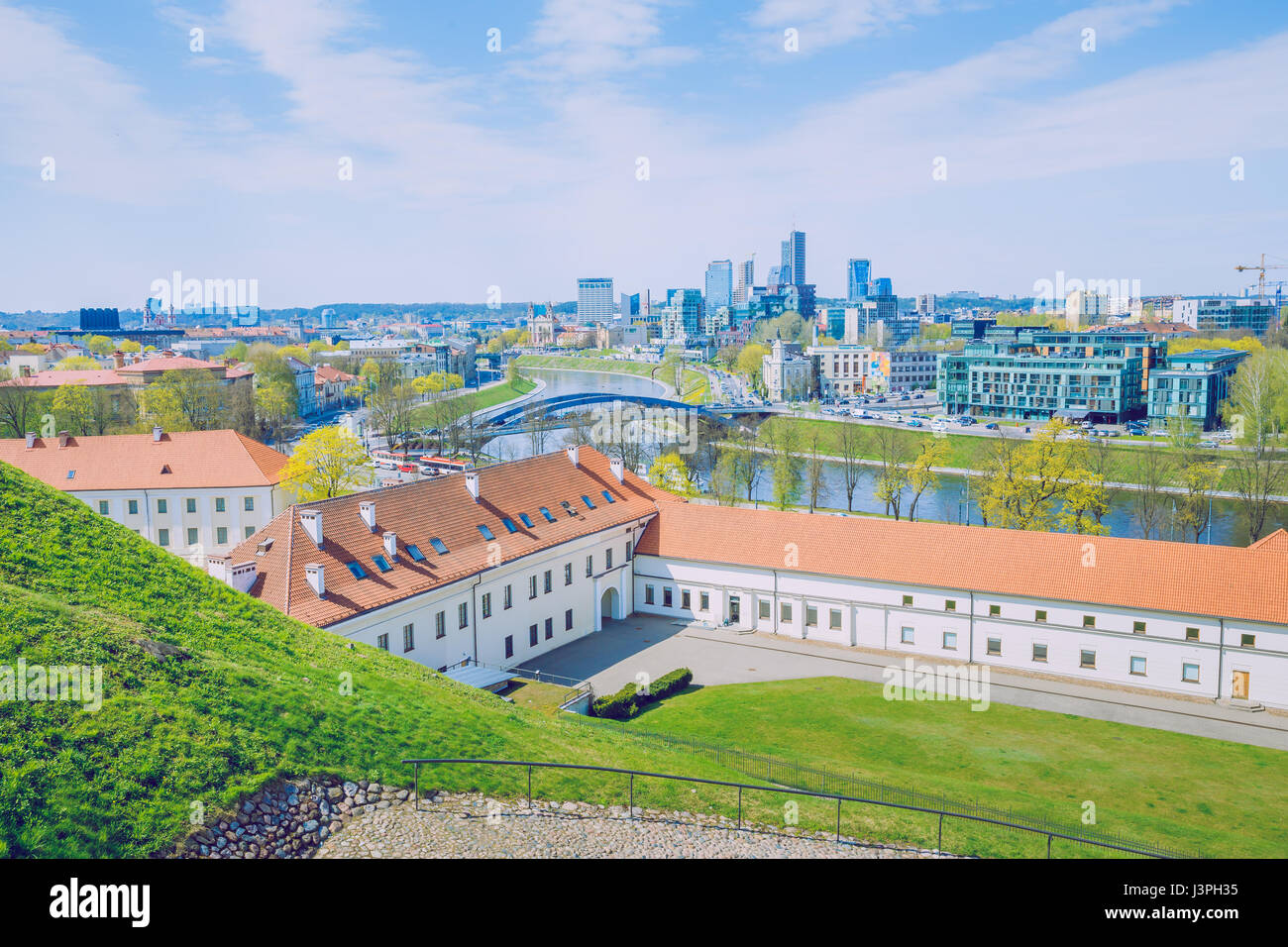 Vilnius, Lithuania 2017, Nature, buildings, trees and beautiful view ...