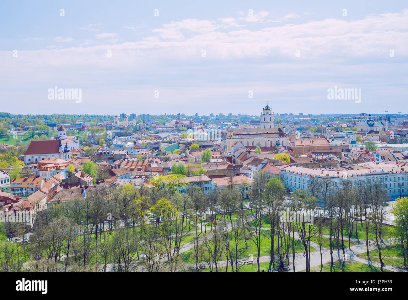 Vilnius, Lithuania 2017, Nature, buildings, trees and beautiful view ...