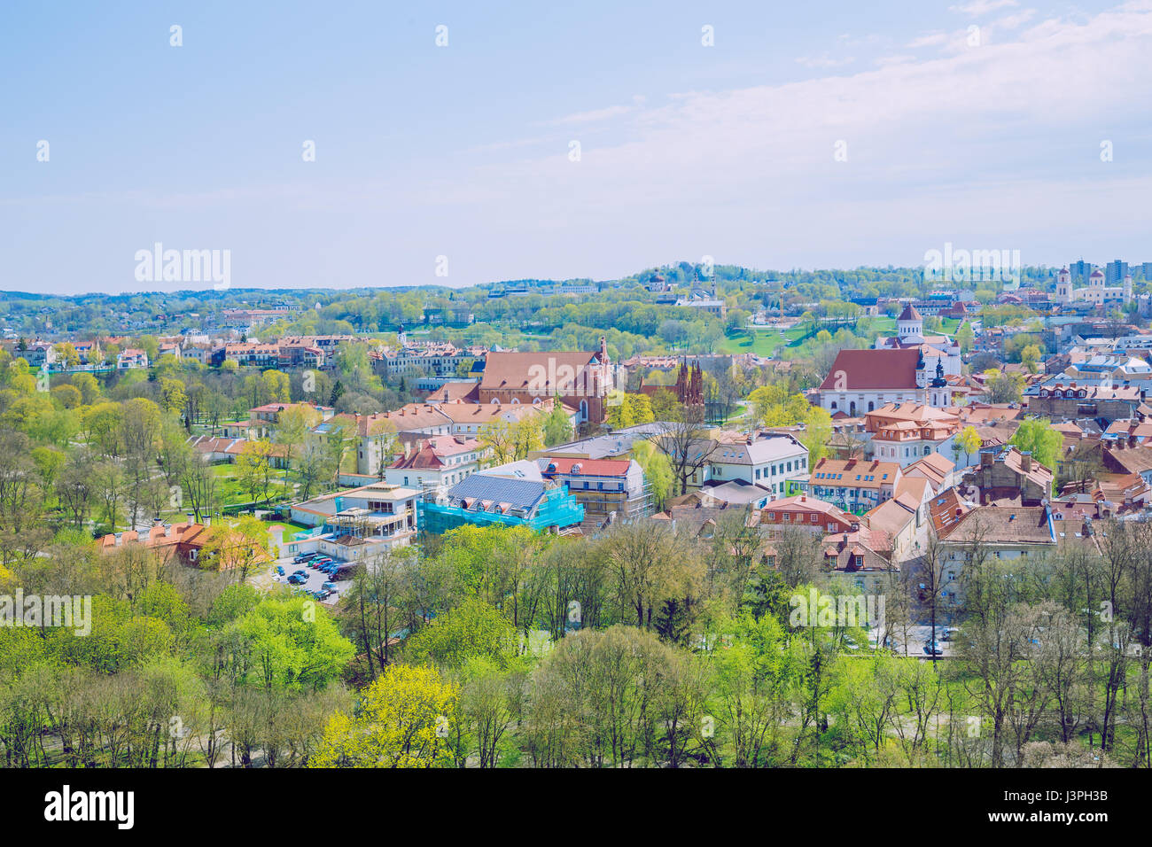 Vilnius, Lithuania 2017, Nature, buildings, trees and beautiful view ...