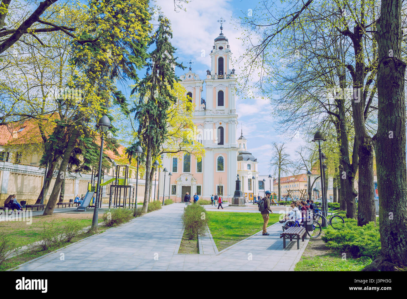 Vilnius, Lithuania 2017, Nature, buildings, trees and beautiful view ...