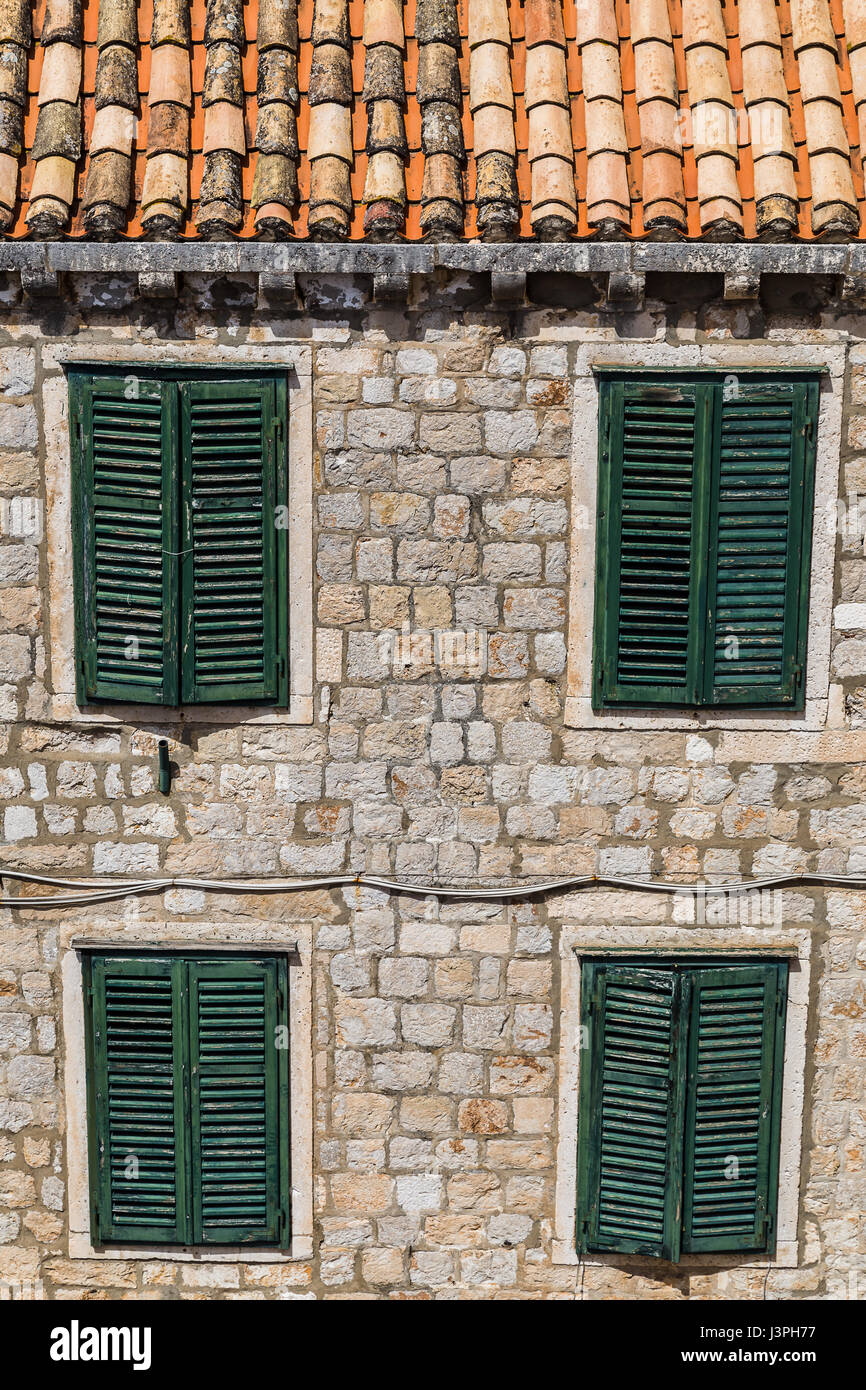 The limestone buildings in Dubrovnik’s old town contrast against the ...