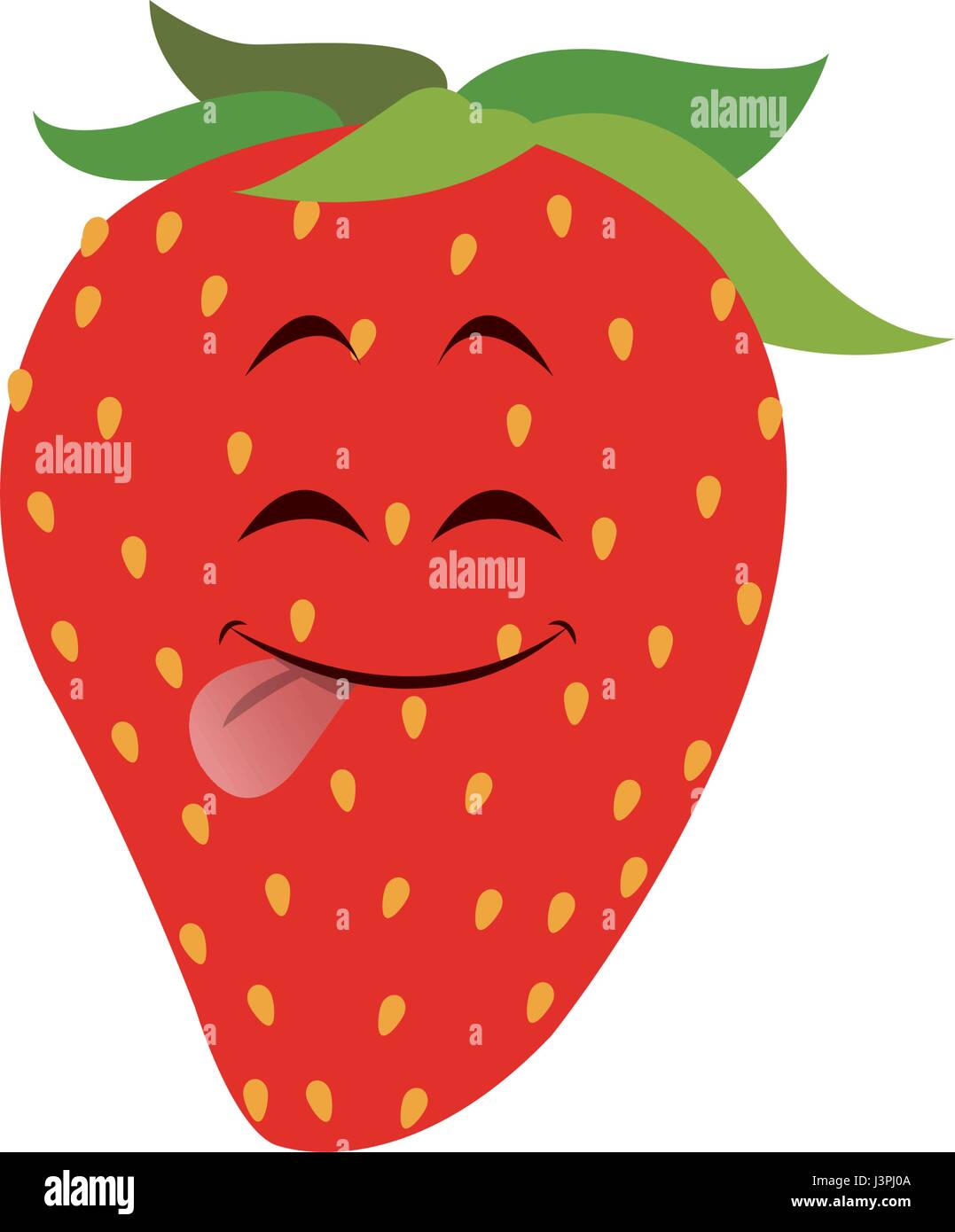 kawaii strawberry fruit fresh food design Stock Vector Image & Art - Alamy