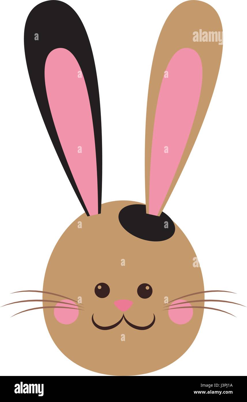 cute easter bunny face cheerful Stock Vector Image & Art - Alamy