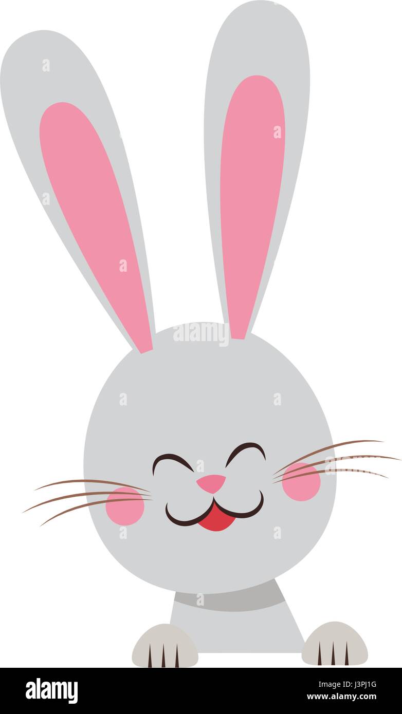 cute easter bunny happy adorable Stock Vector Image & Art - Alamy