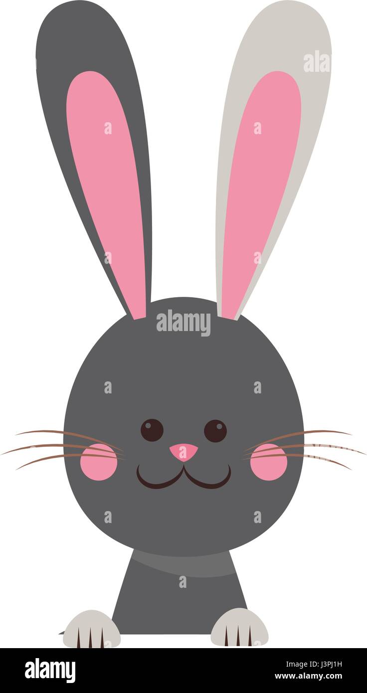 cute easter bunny happy adorable Stock Vector Image & Art - Alamy