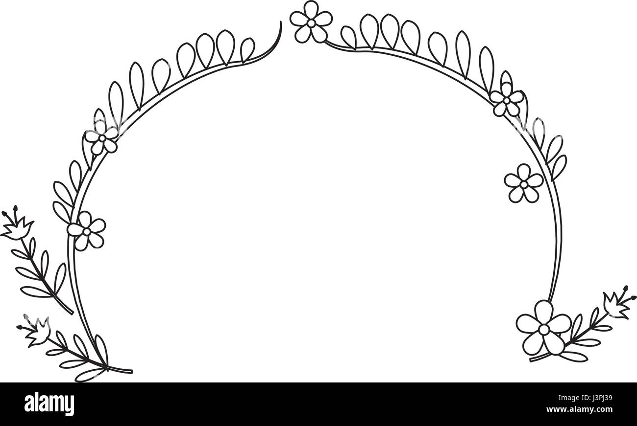 flower decoration celebration festive party line Stock Vector Image ...