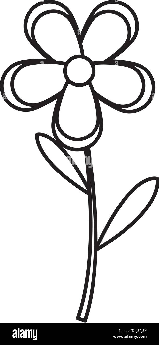 Bee spring flower line Stock Vector Images - Alamy