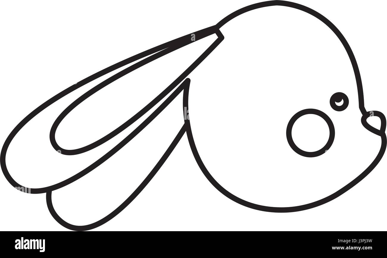 cute easter bunny face line Stock Vector Image & Art - Alamy