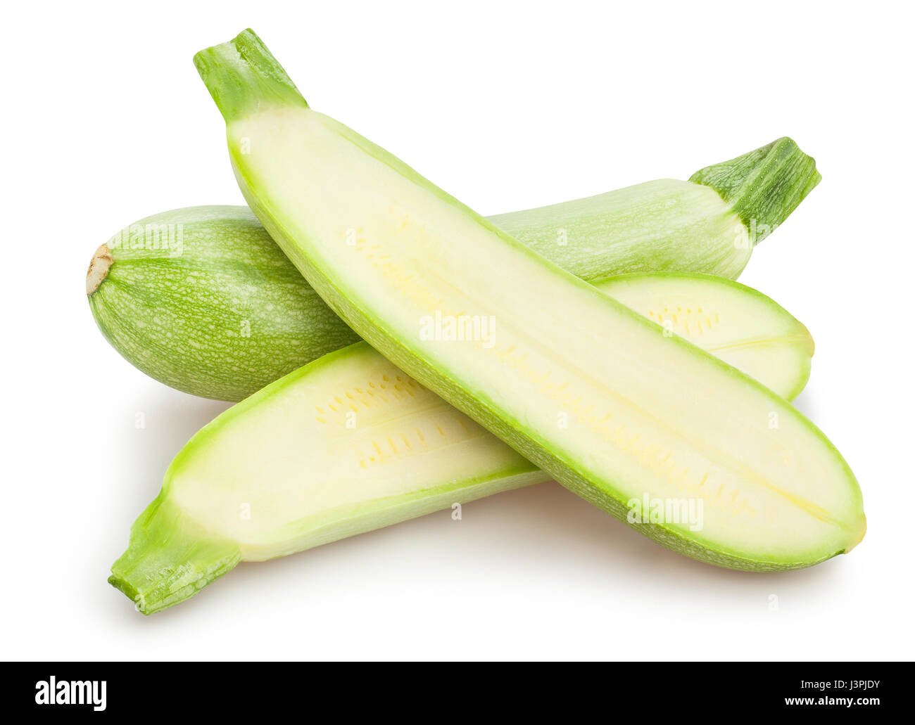 sliced green marrow isolated Stock Photo - Alamy