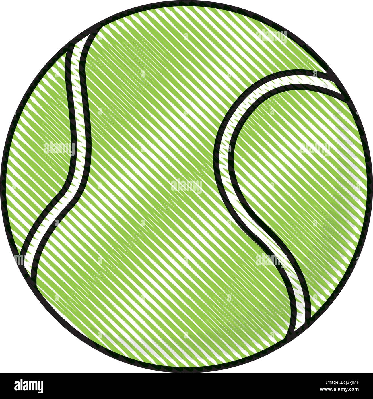drawing tennis ball sport competition element Stock Vector Image & Art ...