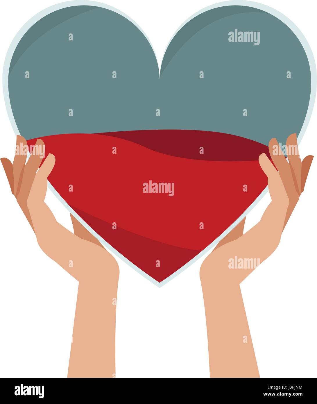 Hands holding heart blood Cut Out Stock Images & Pictures - Alamy