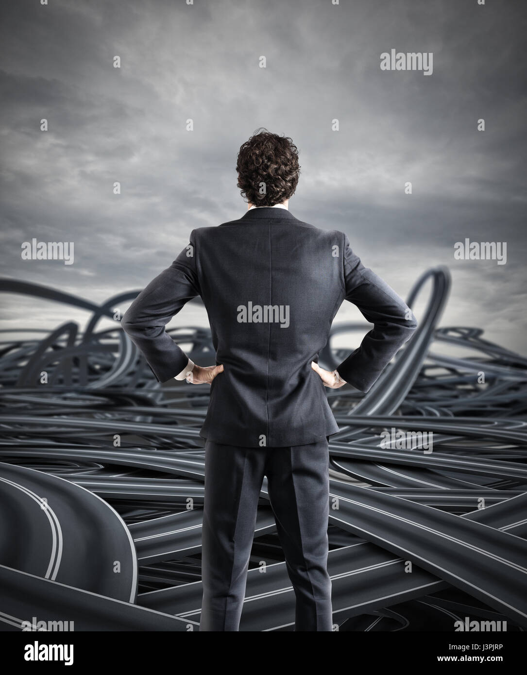 Choices of a businessman and difficult career concept Stock Photo - Alamy