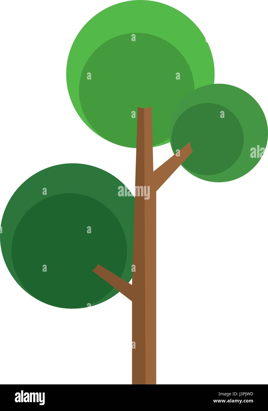 cartoon tree natural foliage woody image Stock Vector Image & Art - Alamy