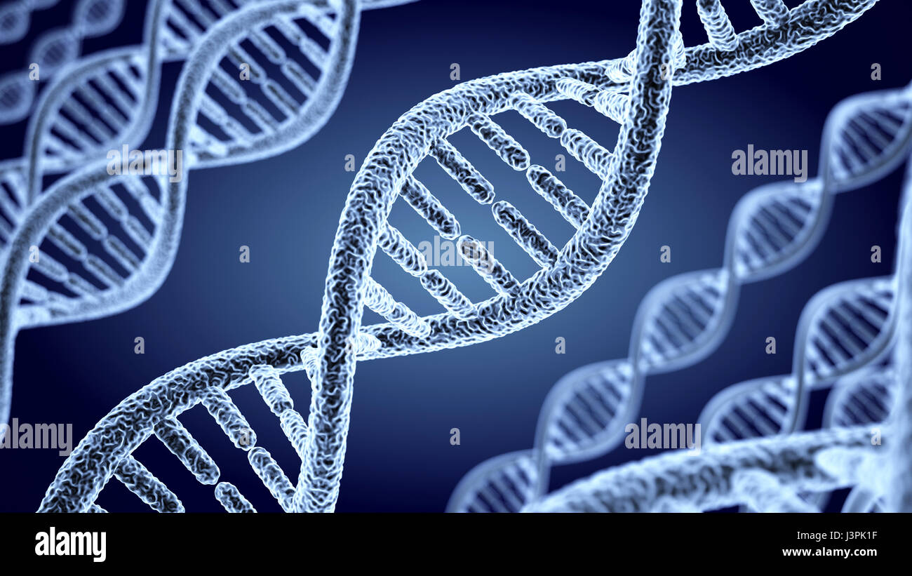 Abstract DNA helix background. 3d illustration Stock Photo - Alamy