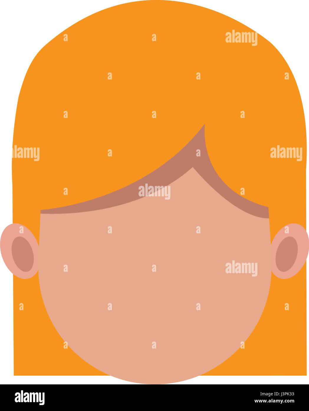 cartoon woman head faceless hair style Stock Vector Image & Art - Alamy