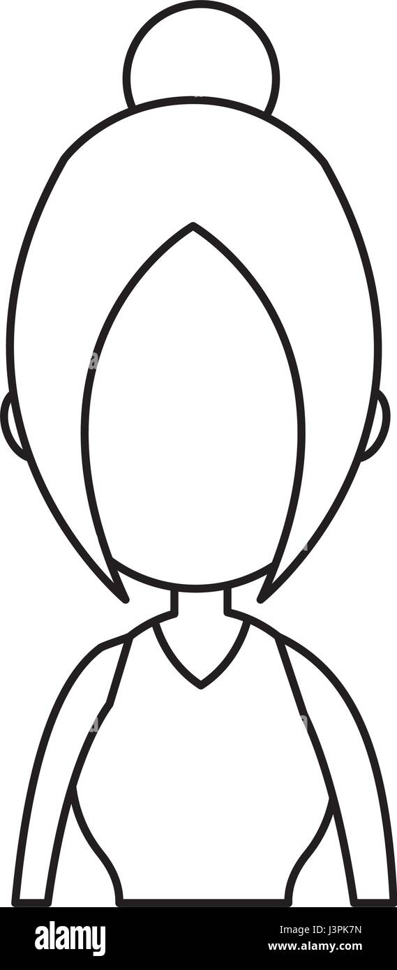 outline girl avatar profile image Stock Vector Image & Art - Alamy