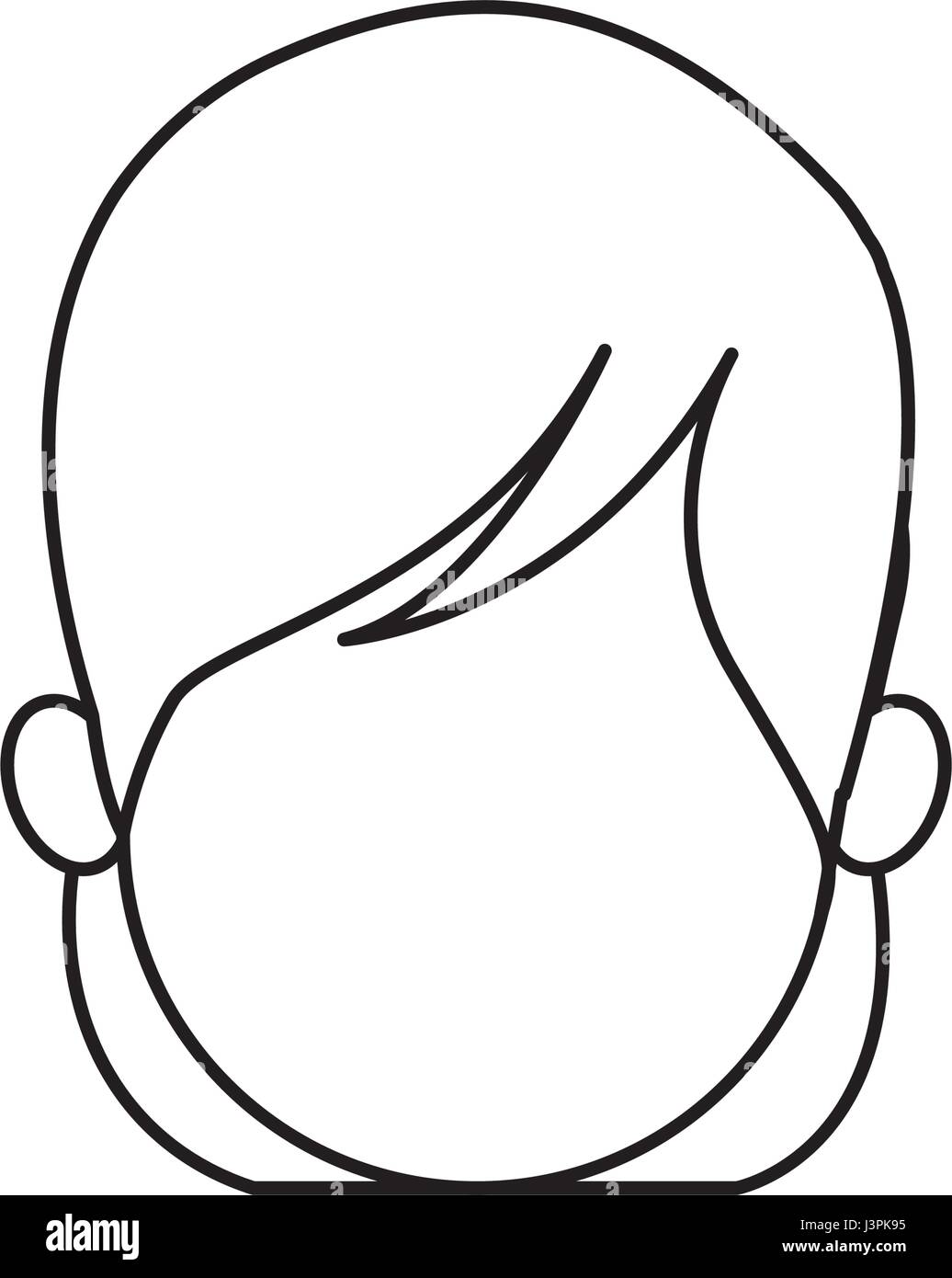 outline head girl character person Stock Vector Image & Art - Alamy