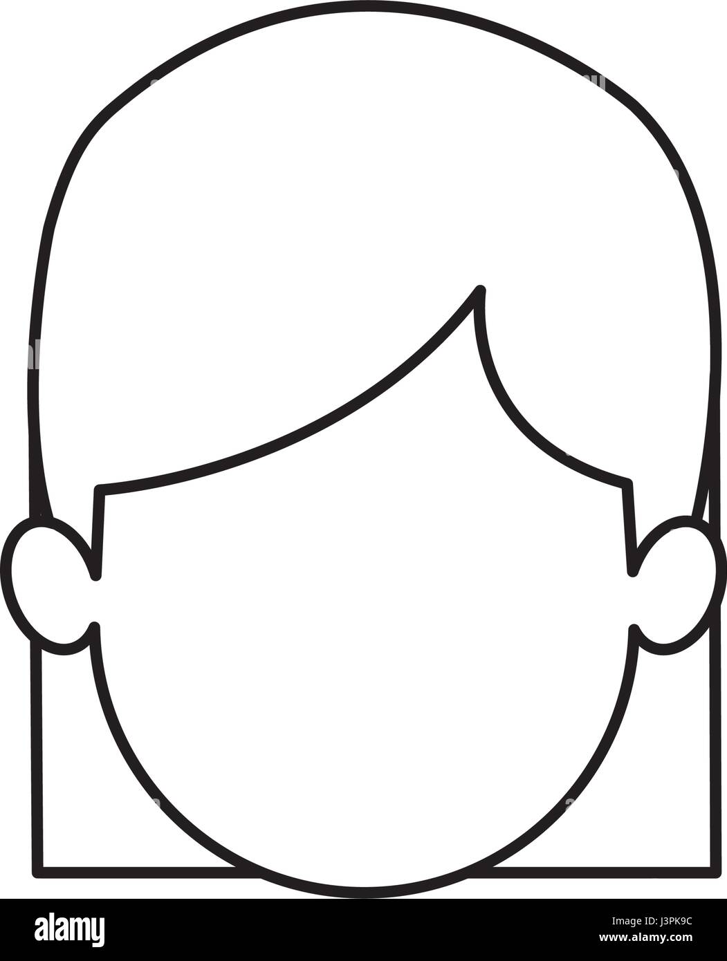 outline head girl character person Stock Vector Image & Art - Alamy