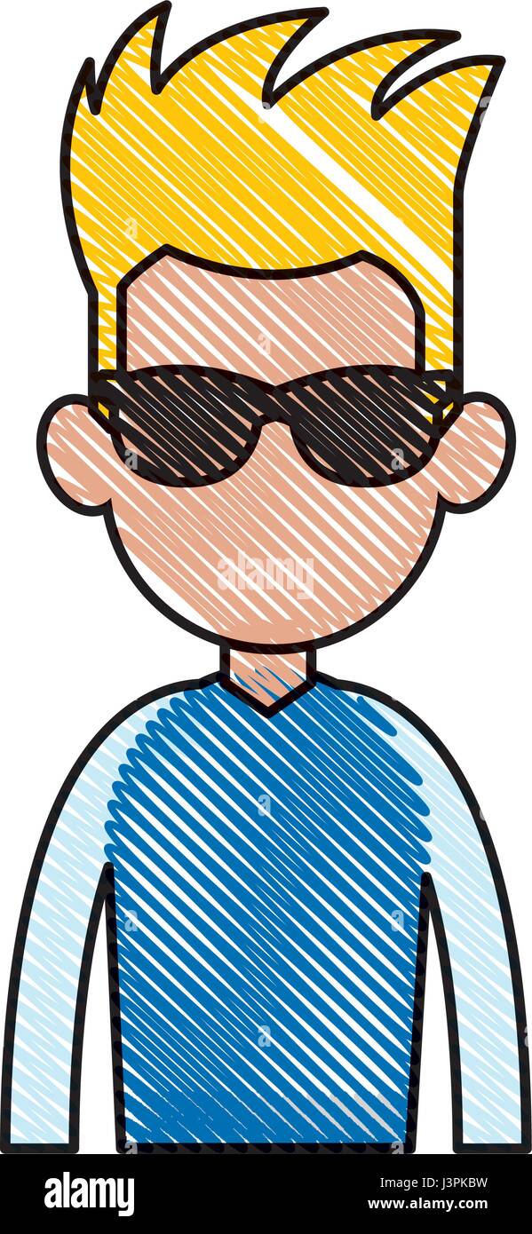 drawing portrait man young style image Stock Vector Image & Art - Alamy