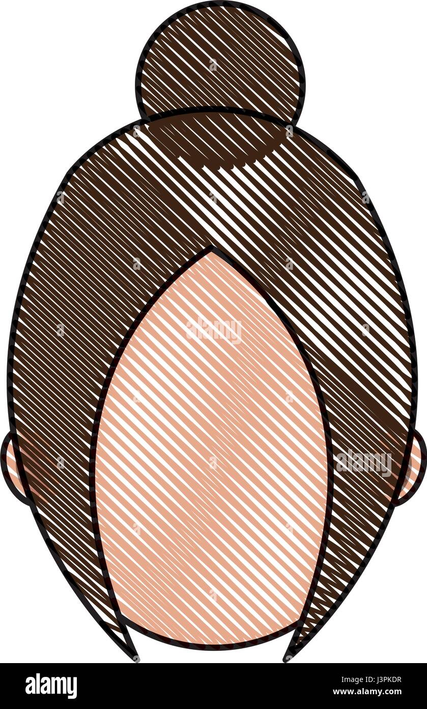 drawing head girl faceless character image Stock Vector Image & Art - Alamy