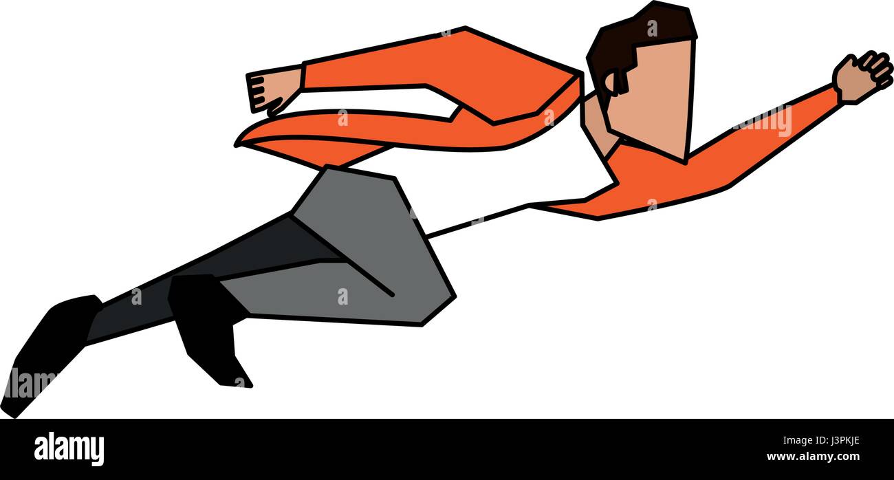 Superhero Flying Side View