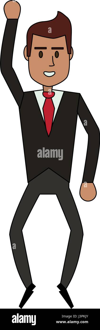 Suit guy portrait full body Stock Vector Images - Alamy