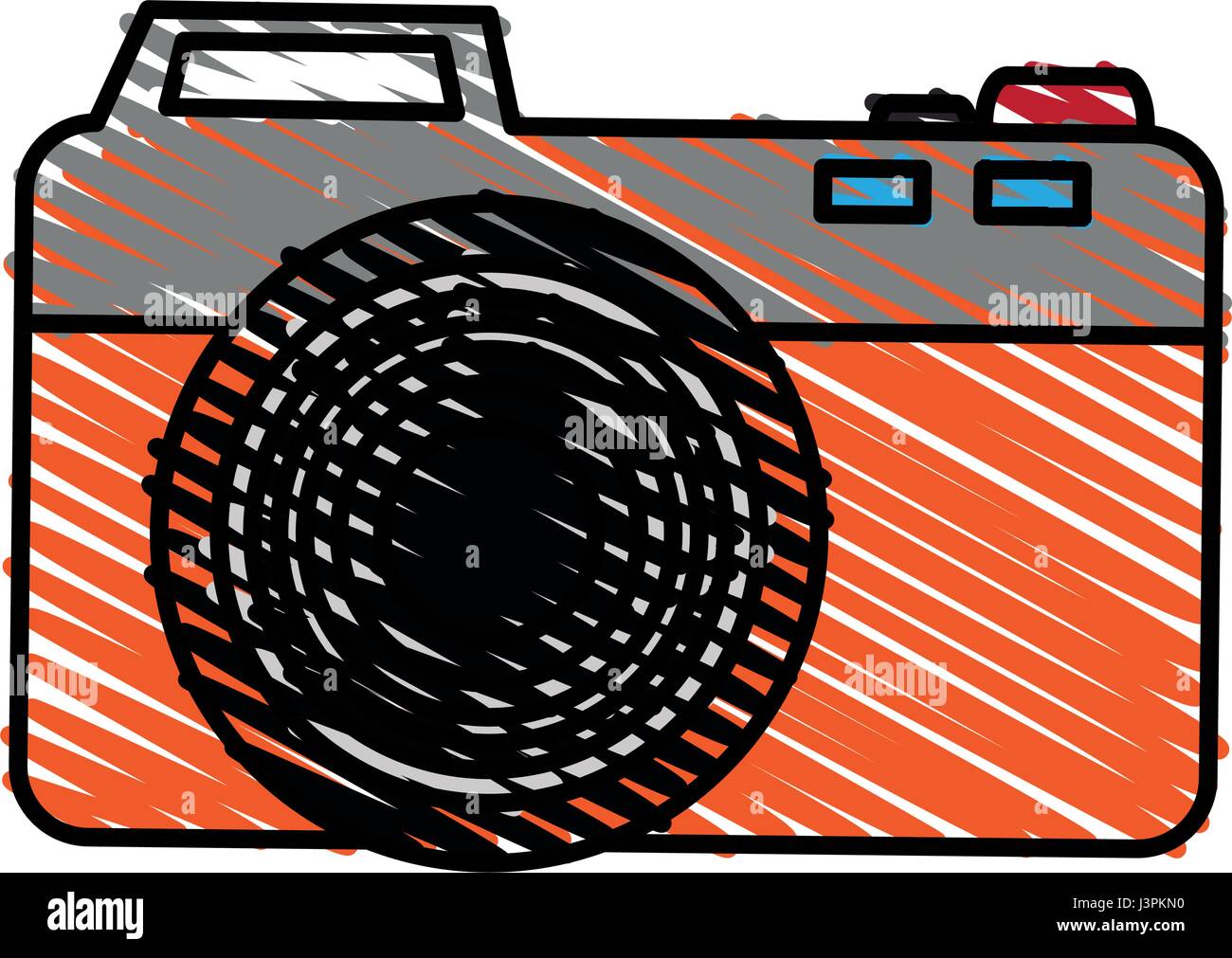 color crayon stripe analog camera with flash Stock Vector Image & Art ...