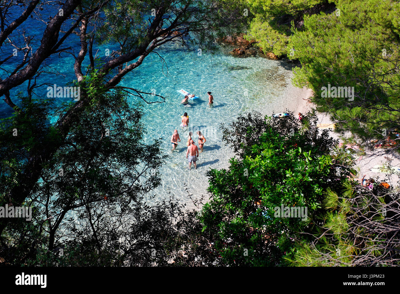 Vucine bay and beach on Peljesac peninsula near Zuljana, Adriatic Sea ...