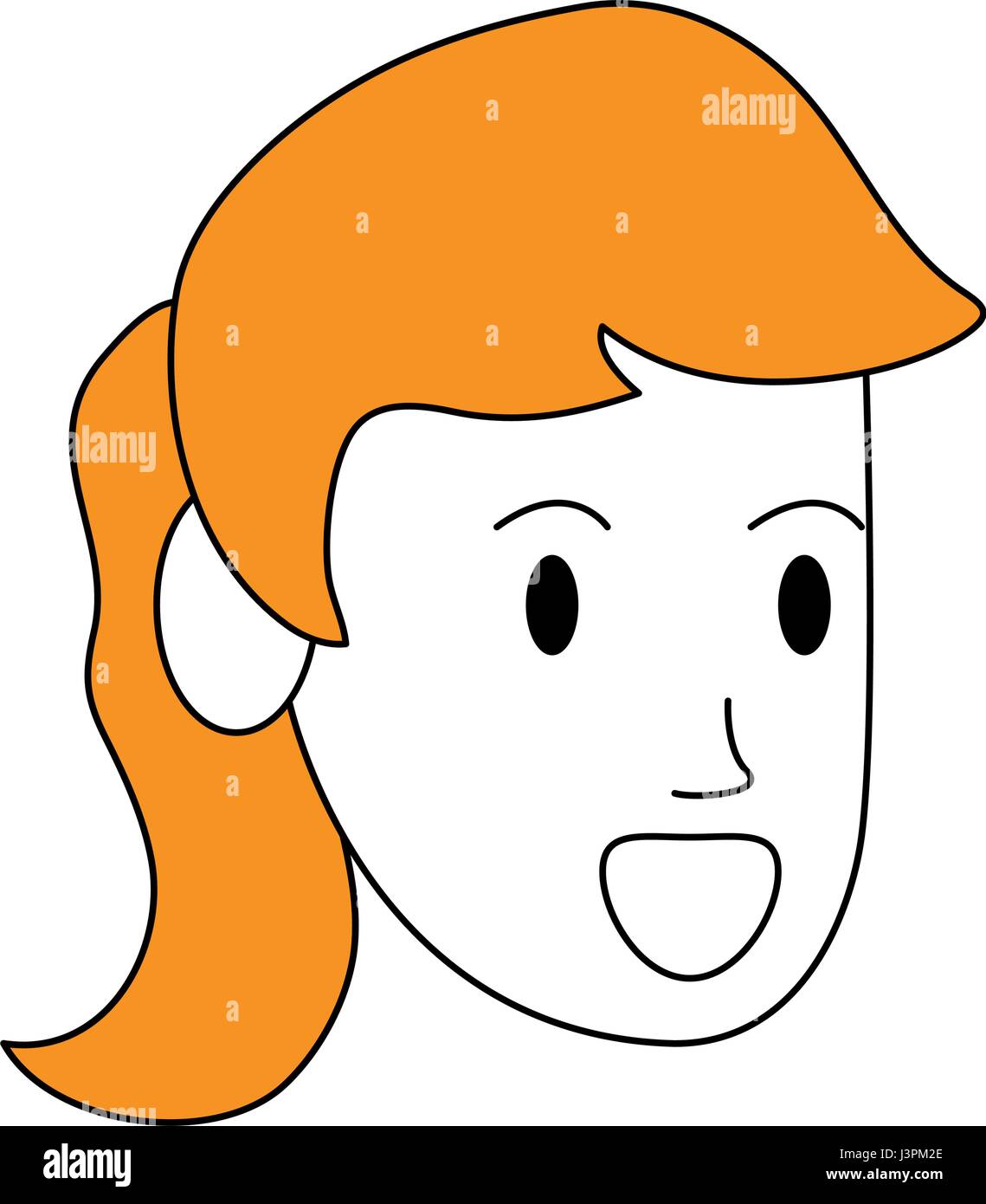 Side Profile Face Cartoon