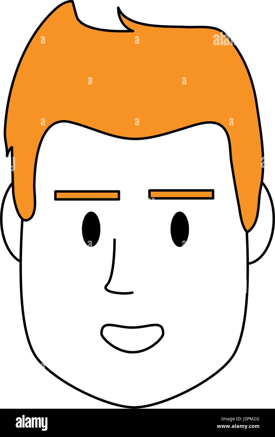 Color silhouette cartoon front face hi-res stock photography and images ...