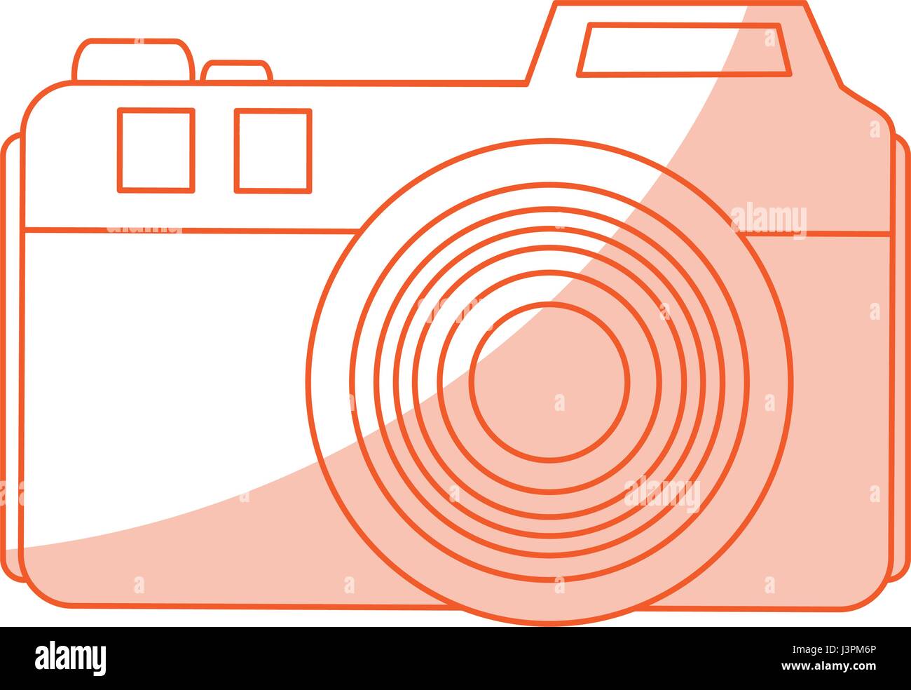 red silhouette shading image analog camera with flash Stock Vector ...